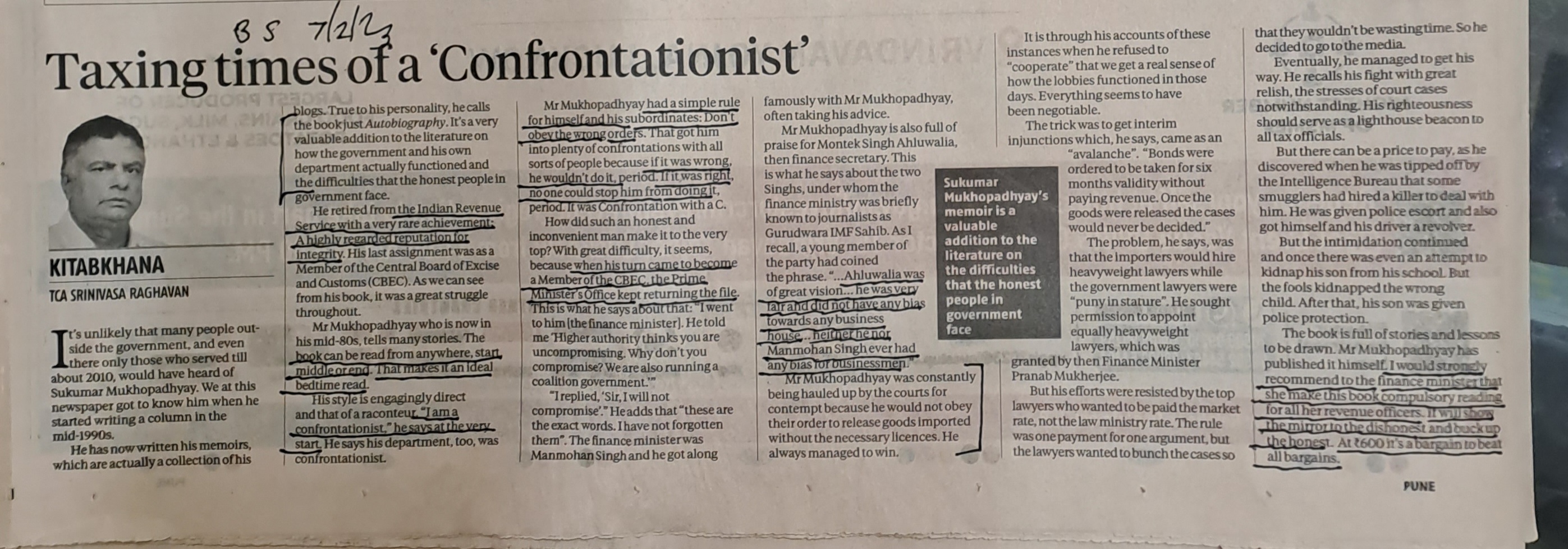 Book review by TCA Srinivasa Raghavan–worth reading– —autobiography by ...