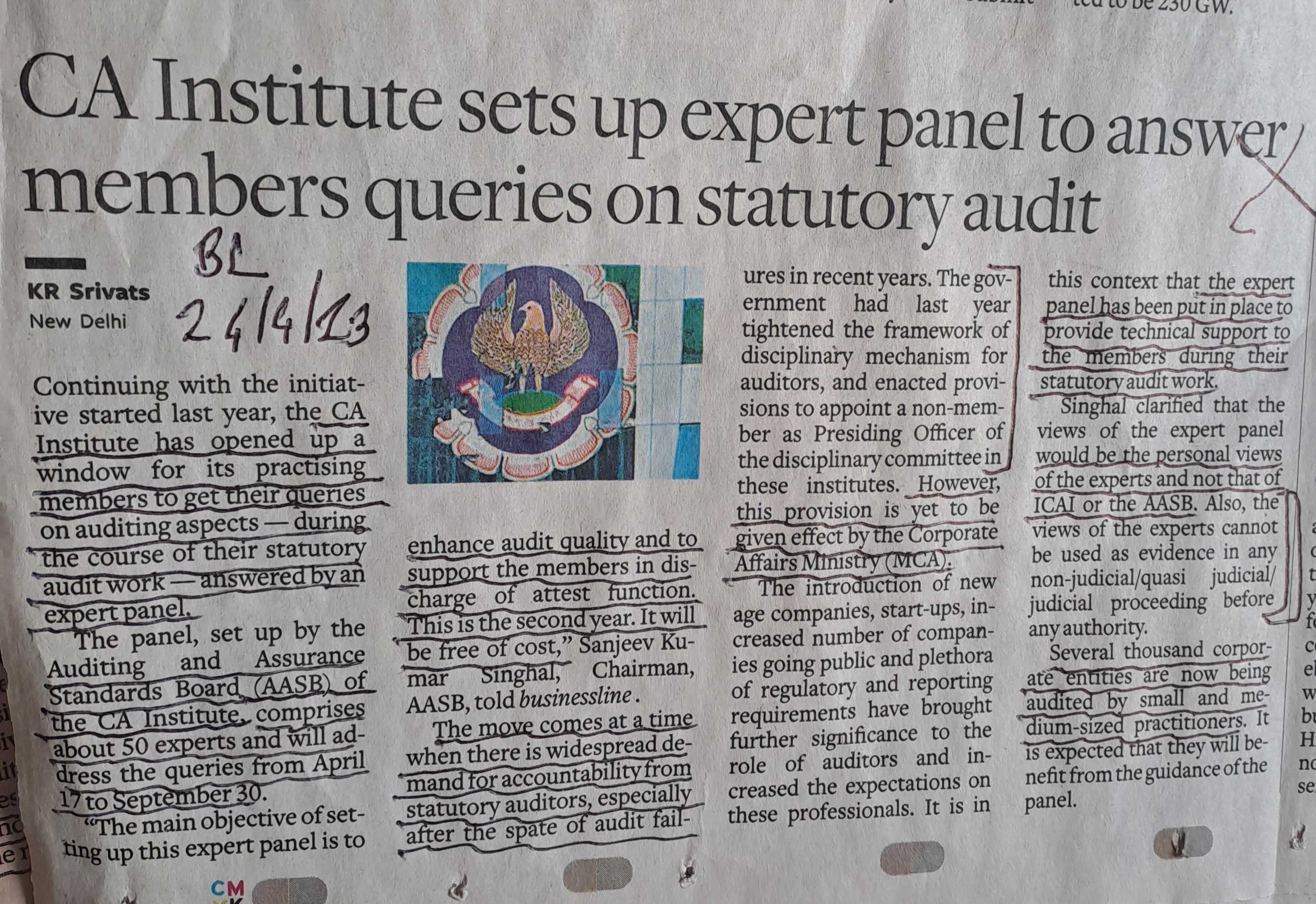 🙏🙏🙏🙏🙏CA Institute sets up expert panel to answer members queries on ...