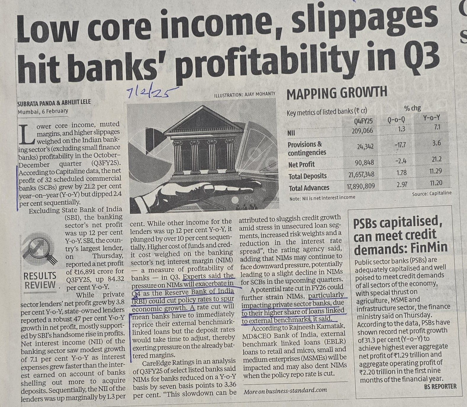 *Seems expected policy rate cut today will further adversely affect NIM ...